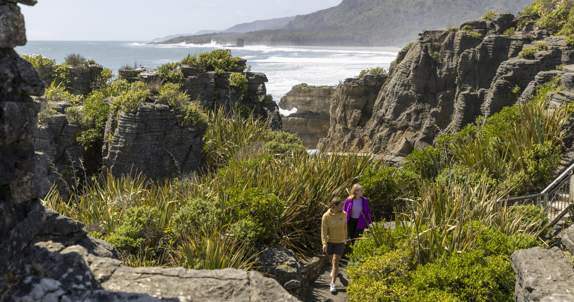 Zealand Paparoa National Park Coastal Rock Formations, Punakaiki,