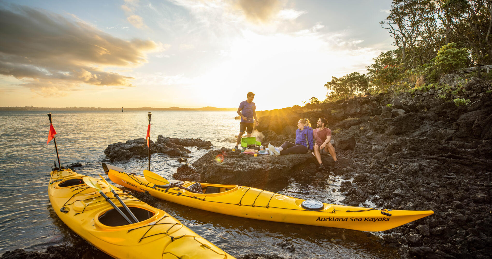 Sunset Sea Kayak Tour Rangitoto Island - Auckland Sea Kayaks ...
