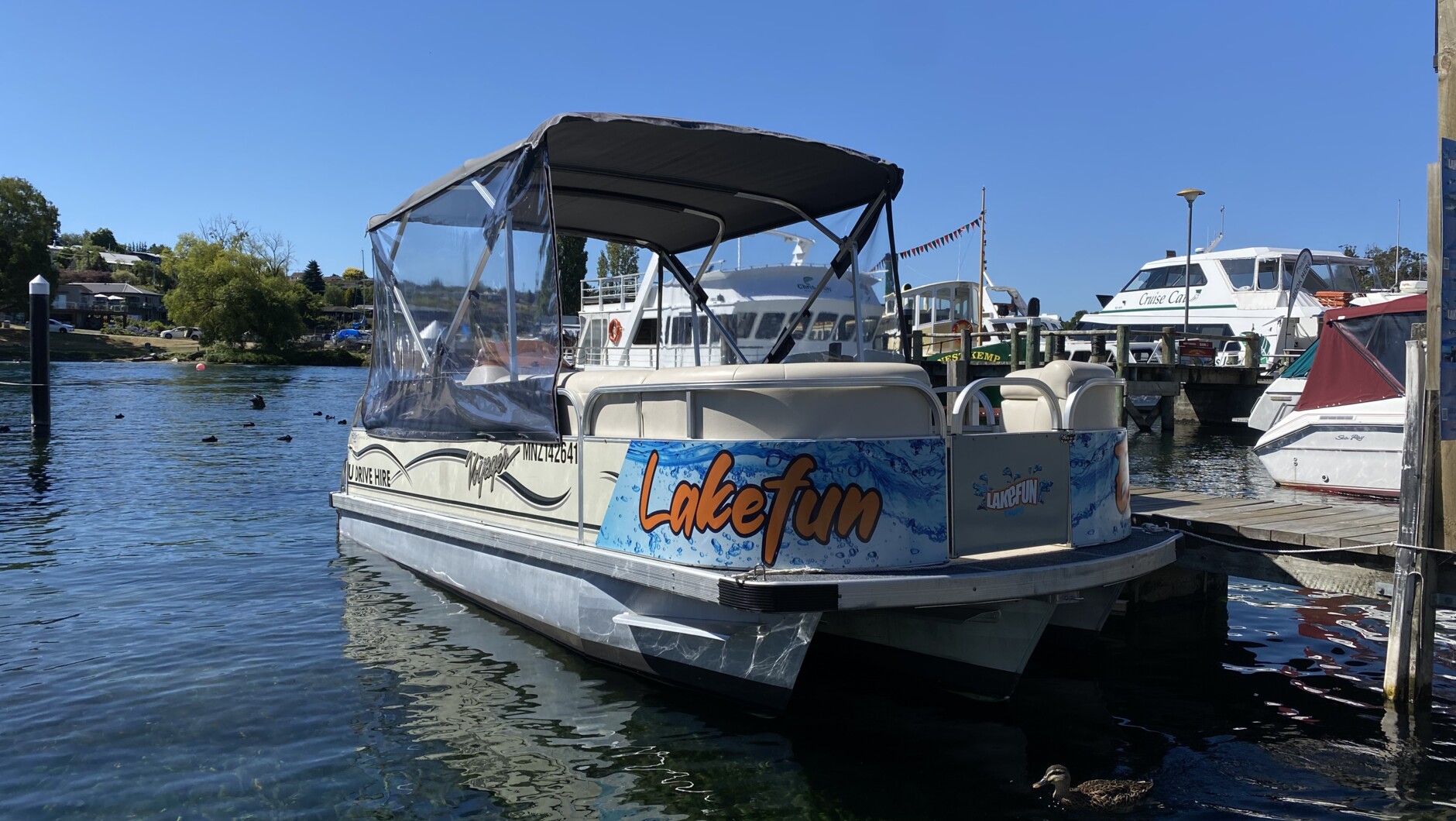 Self Drive Boat Hire - Lakefun Express - Pontoon Boat | Activity in ...